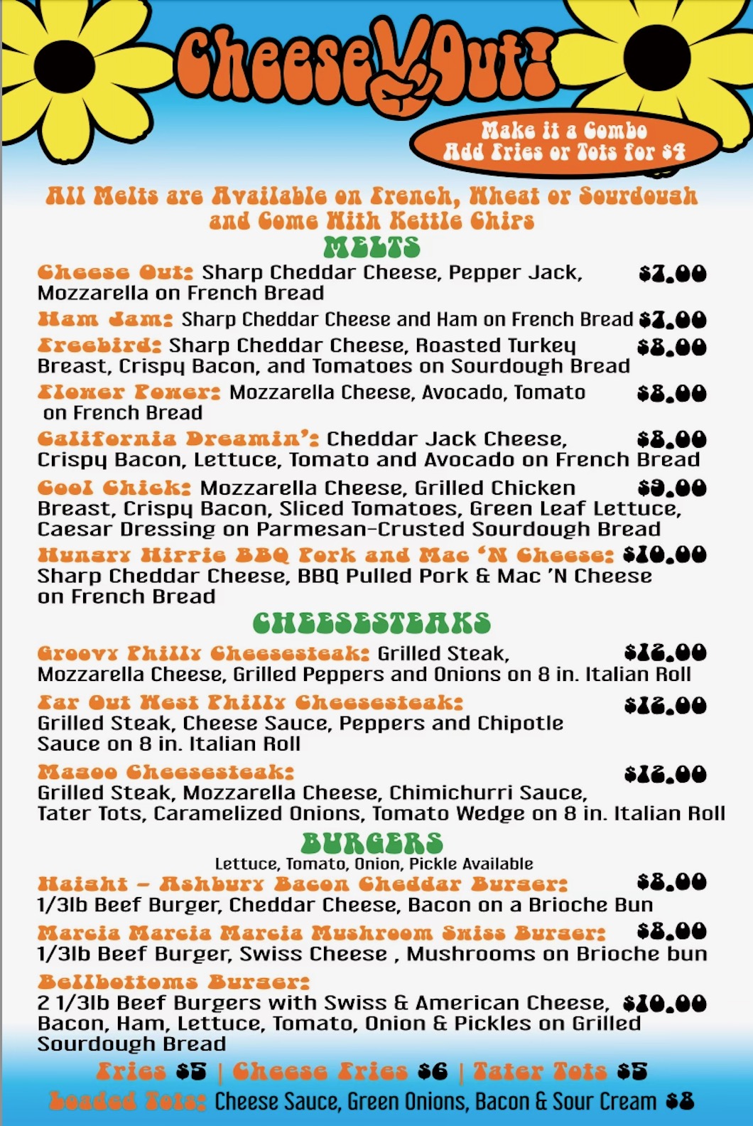 Menu - Cheese Out! | Best Grilled Cheese Trucks in Phoenix, AZ